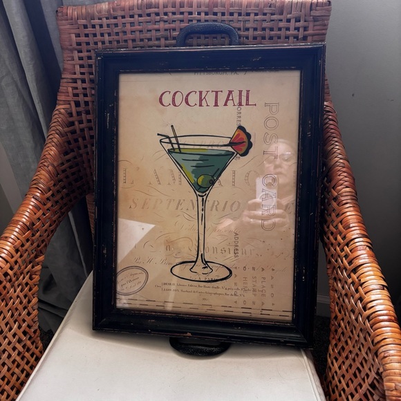 Dining | Qualitymade Cocktail Glassvtg Logo Barware Tray With Handles ...